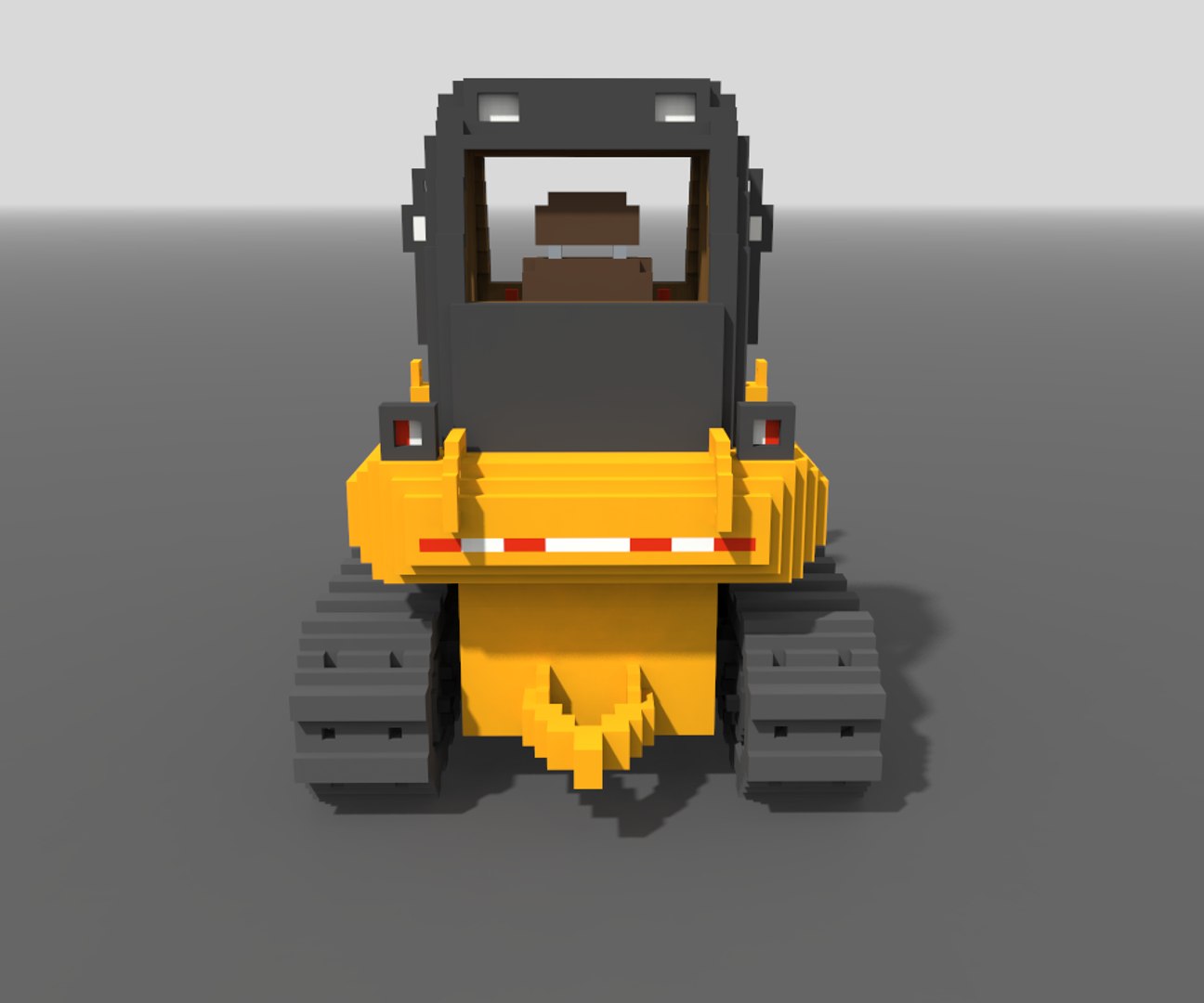 3D voxel bulldozer model - TurboSquid 1354825