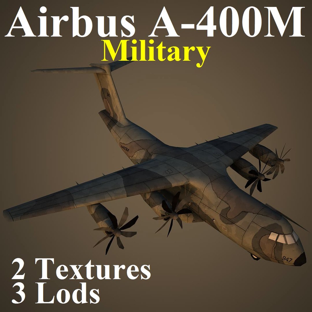 3d Model Airbus A400m Mil