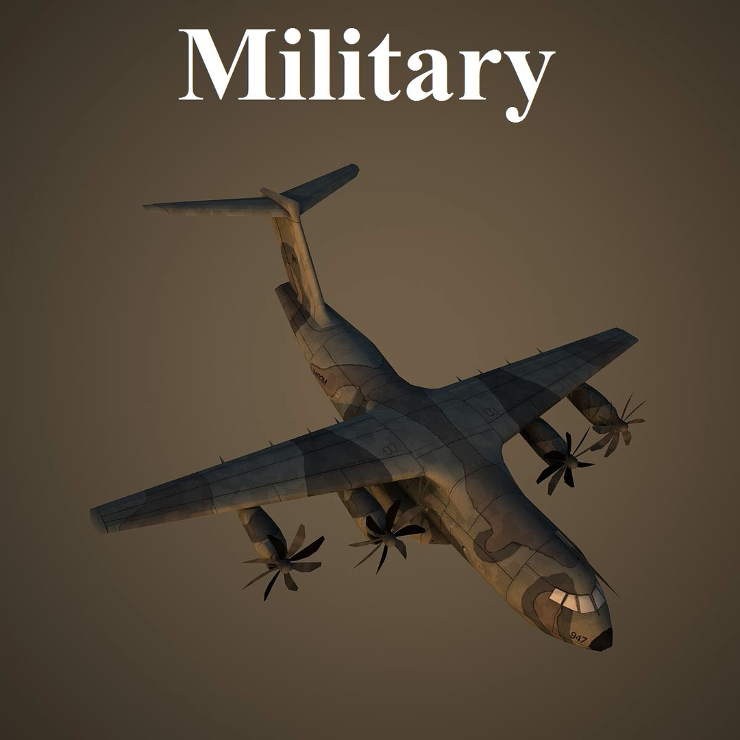 3d Model Airbus A400m Mil