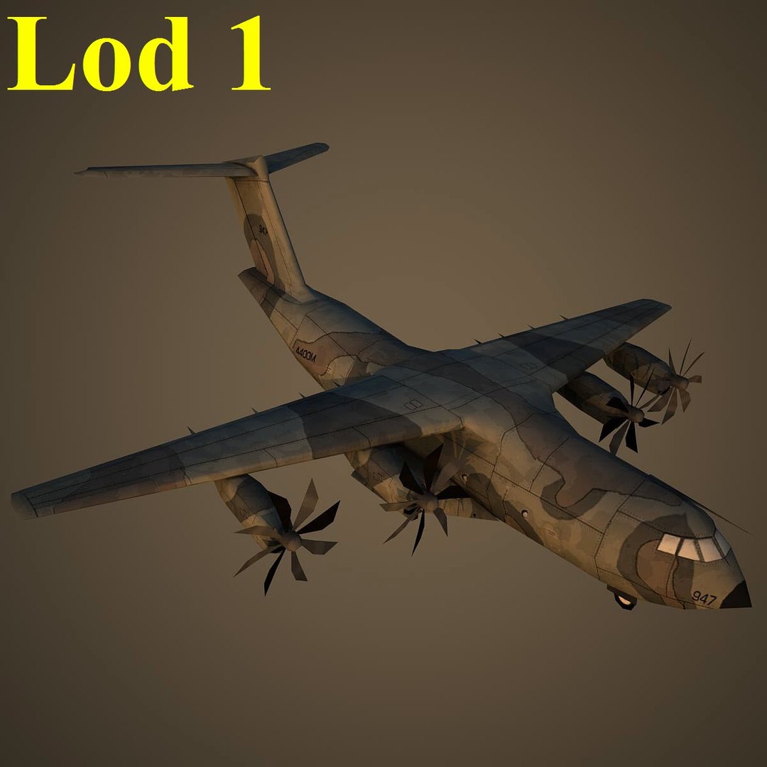 3d Model Airbus A400m Mil