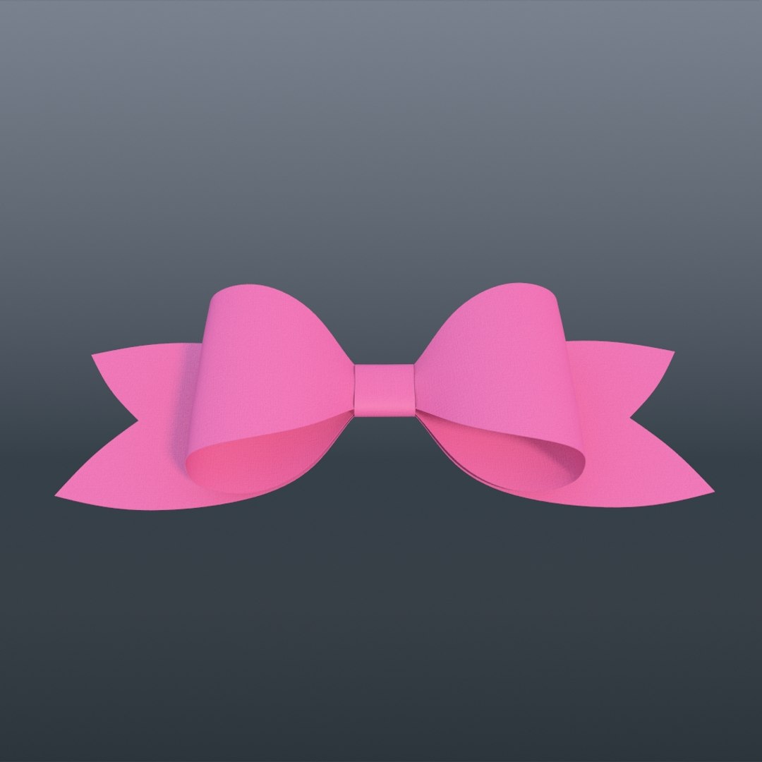 paper bow 3d model
