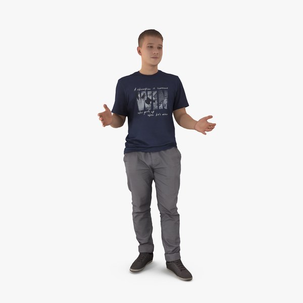 3d model of casual man