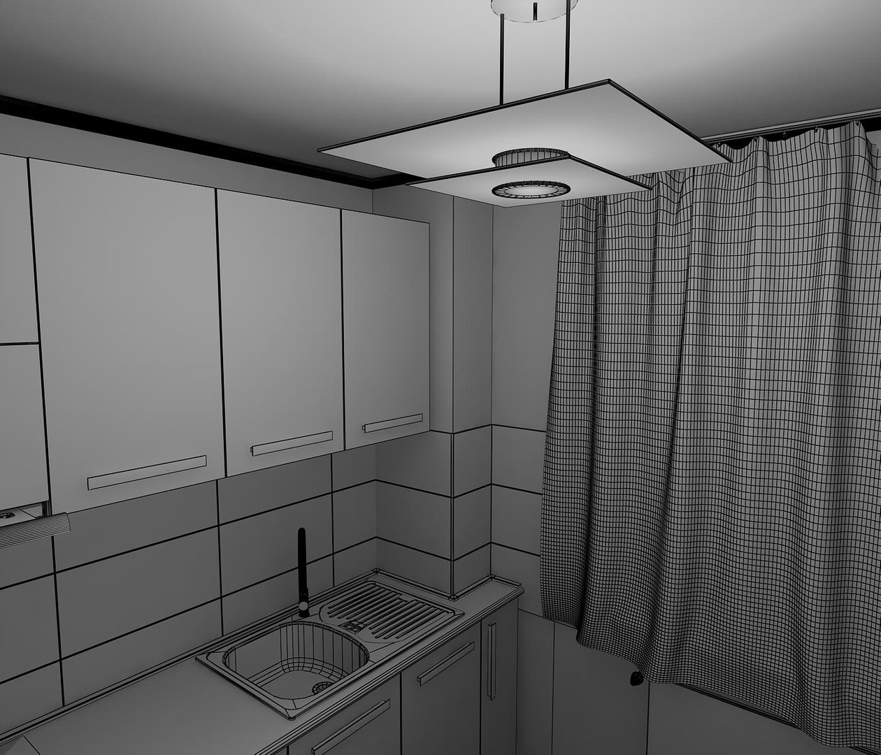 kitchen scene var 1 3d max
