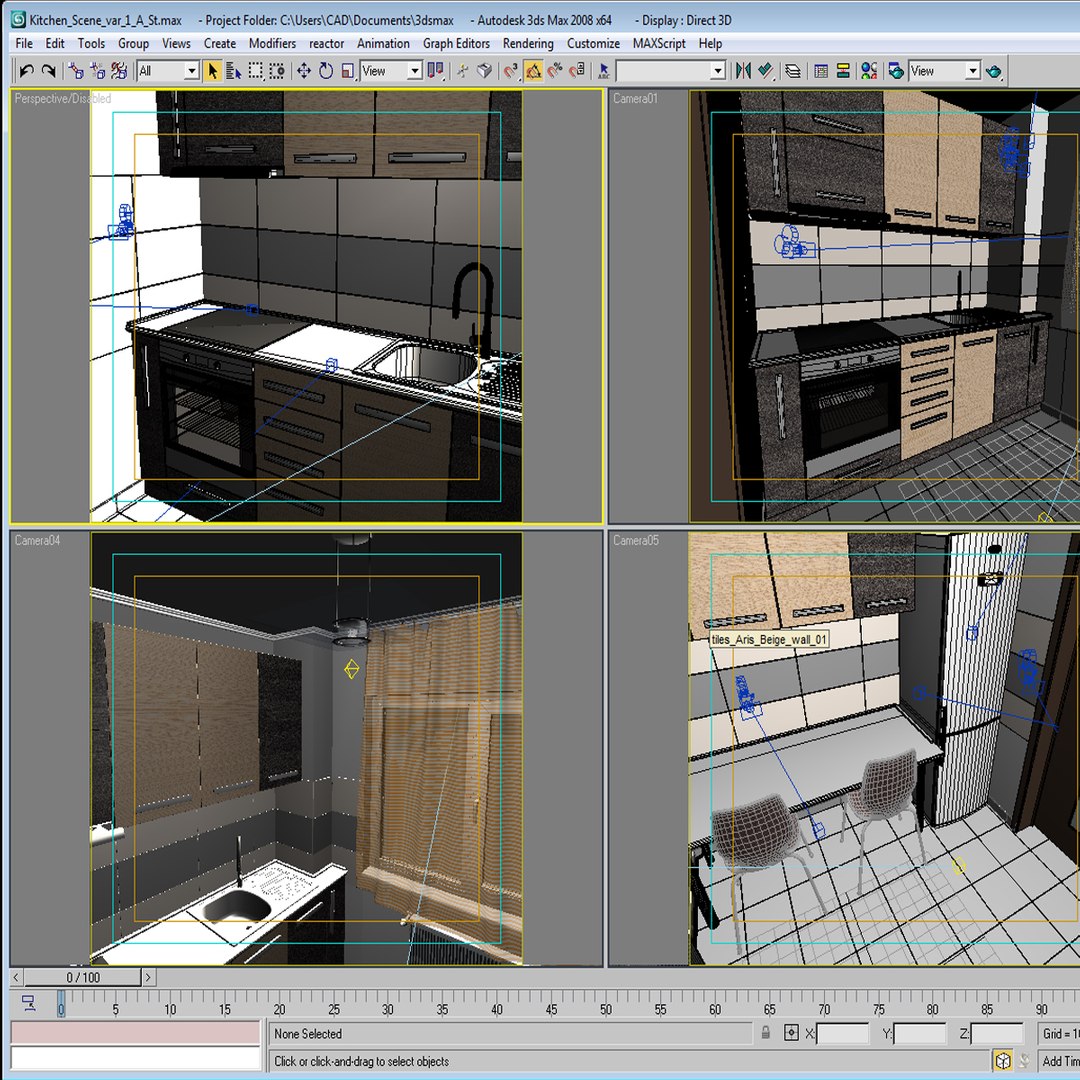 kitchen scene var 1 3d max