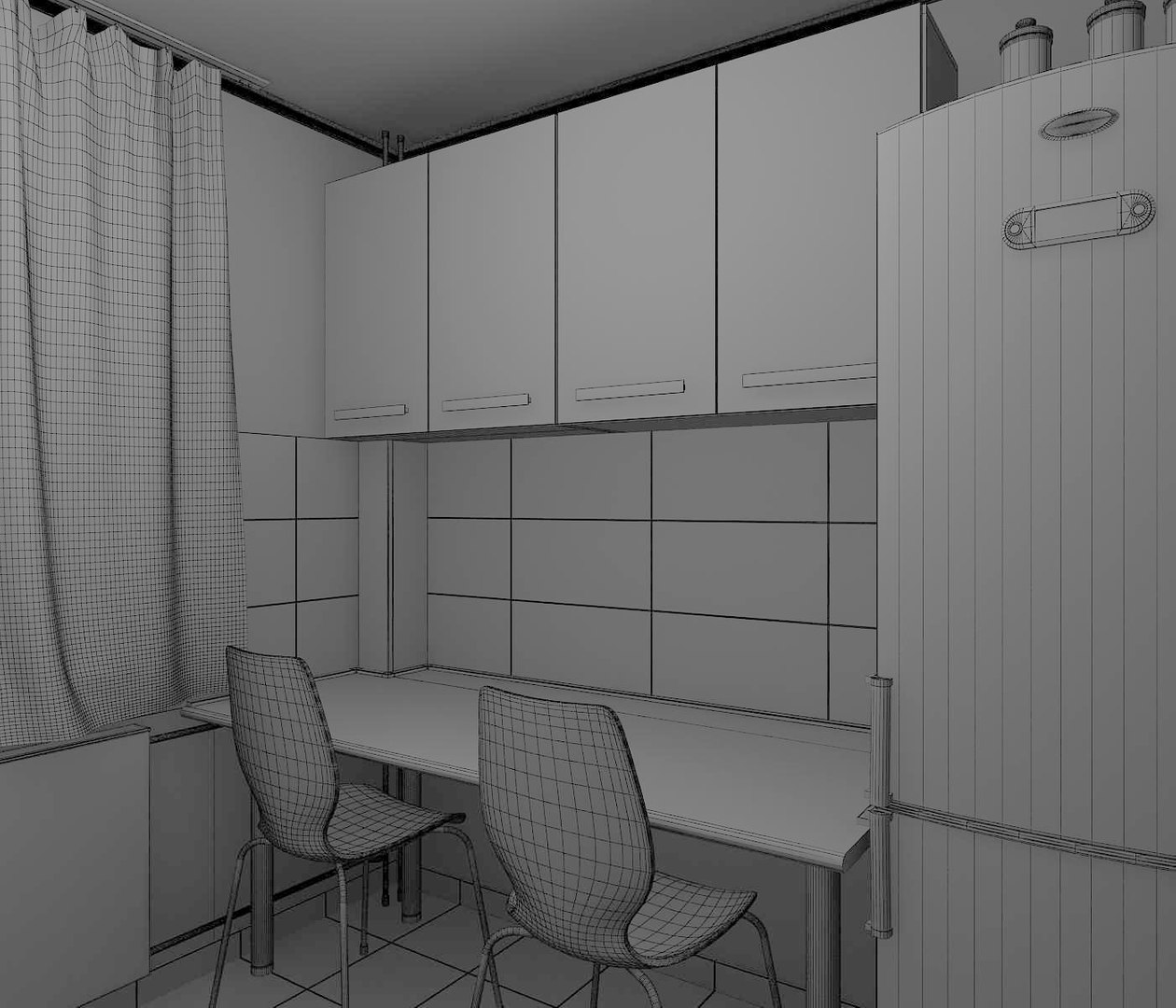 kitchen scene var 1 3d max