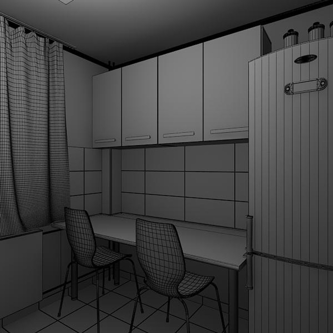 kitchen scene var 1 3d max