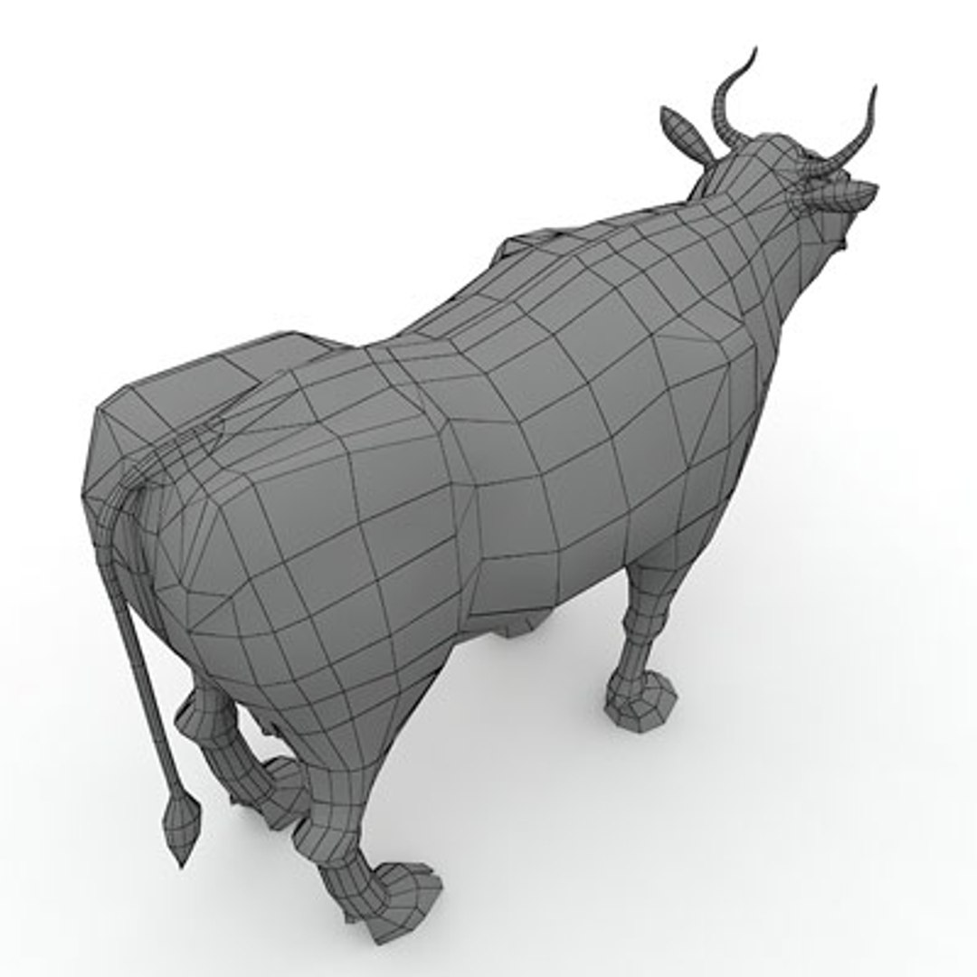 3d Model Polygonal Cow