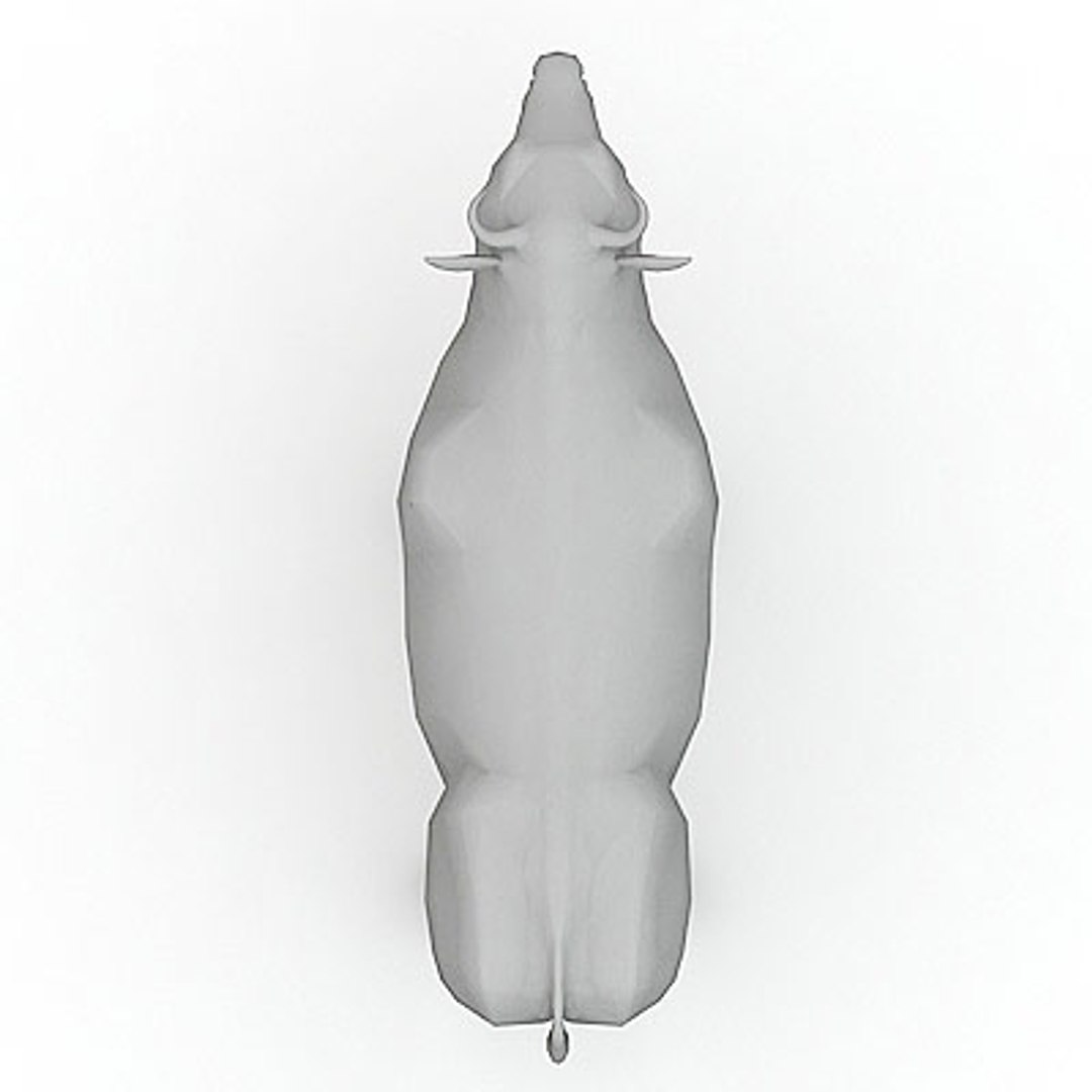 3d Model Polygonal Cow