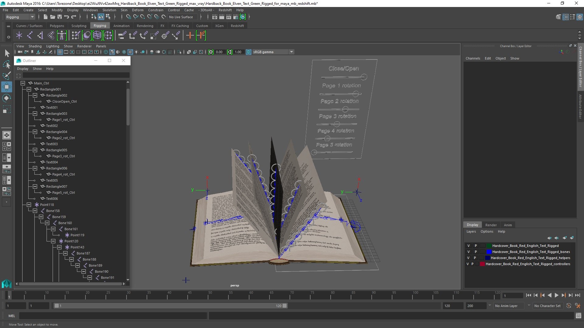 Hardback Book Elven Text Green Rigged For Maya 3D Model - TurboSquid ...
