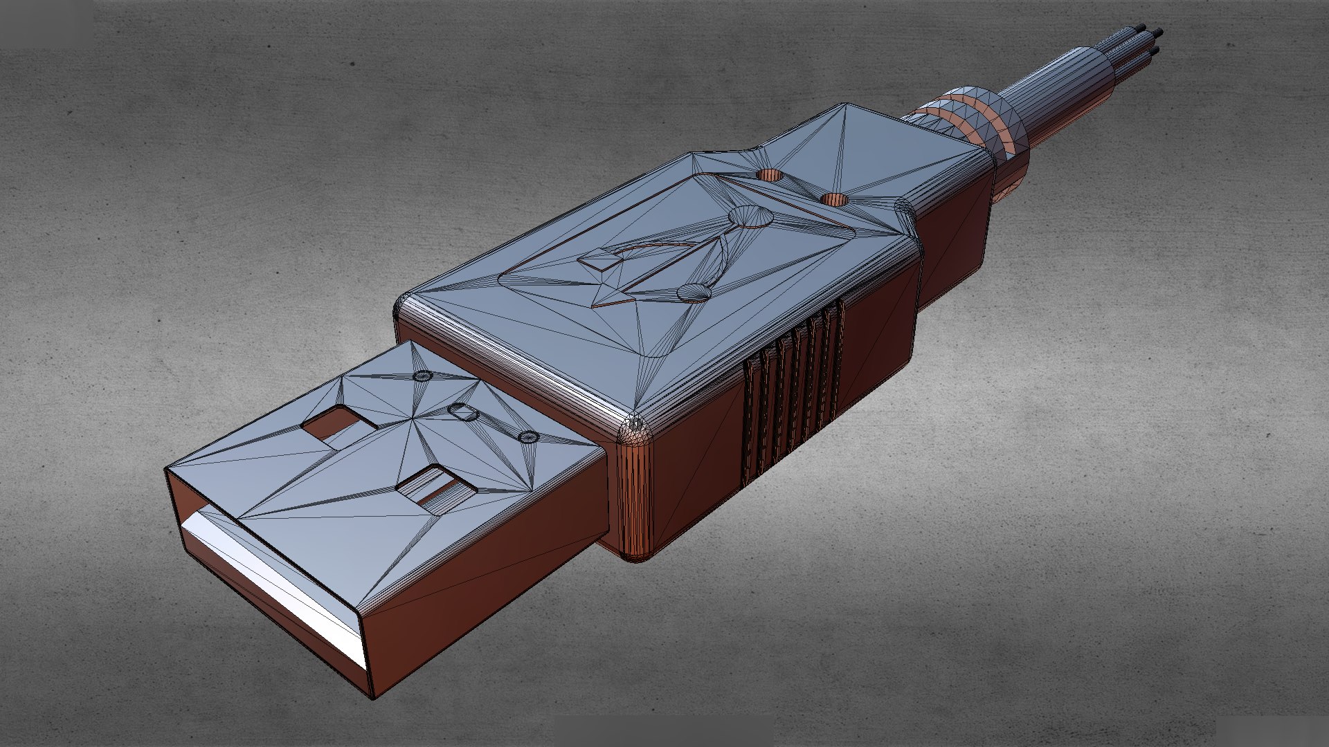 Usb Plug Type Male Obj