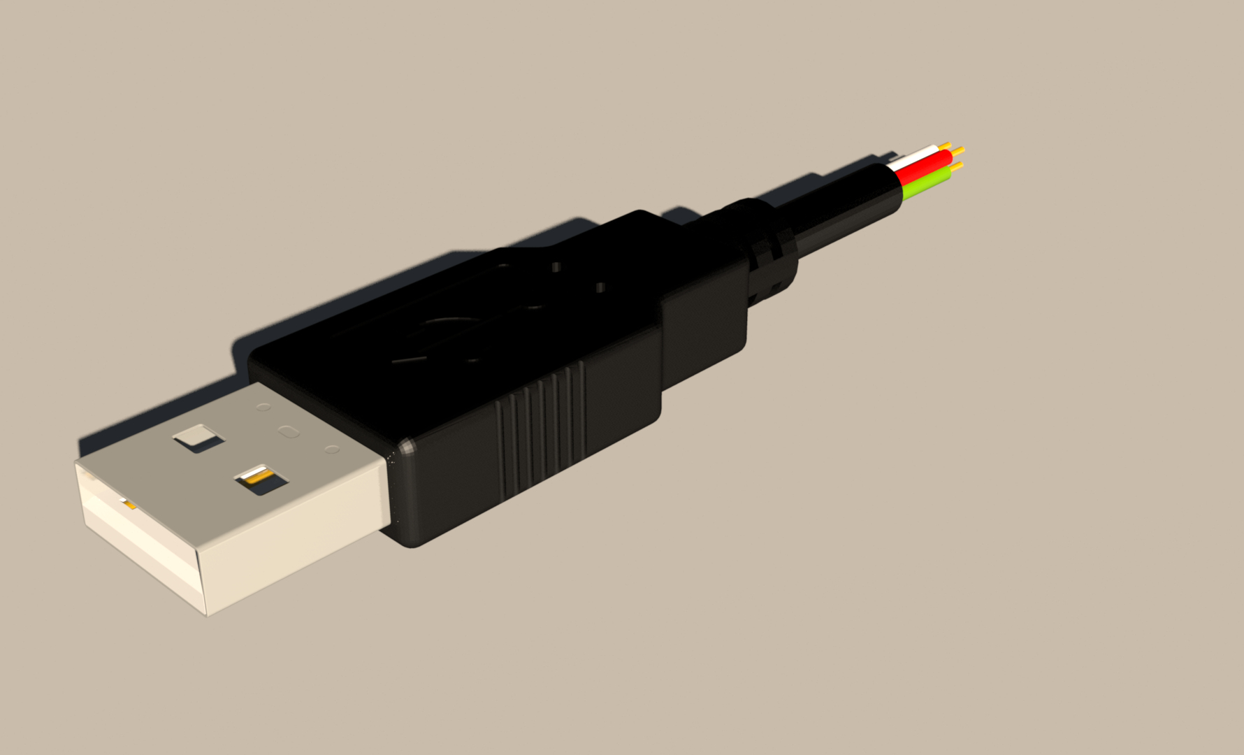 Usb Plug Type Male Obj