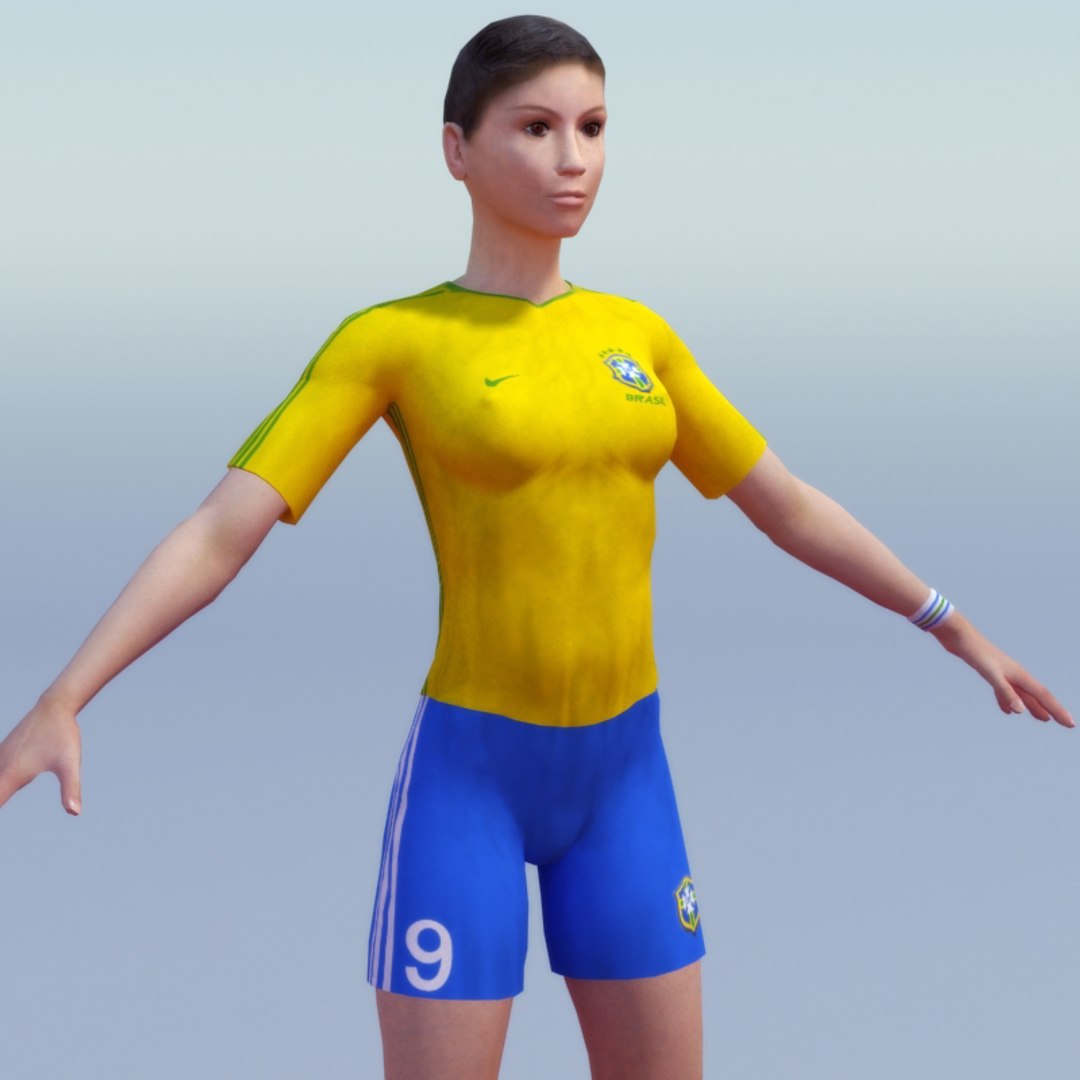 Female Soccer Player 3d Model