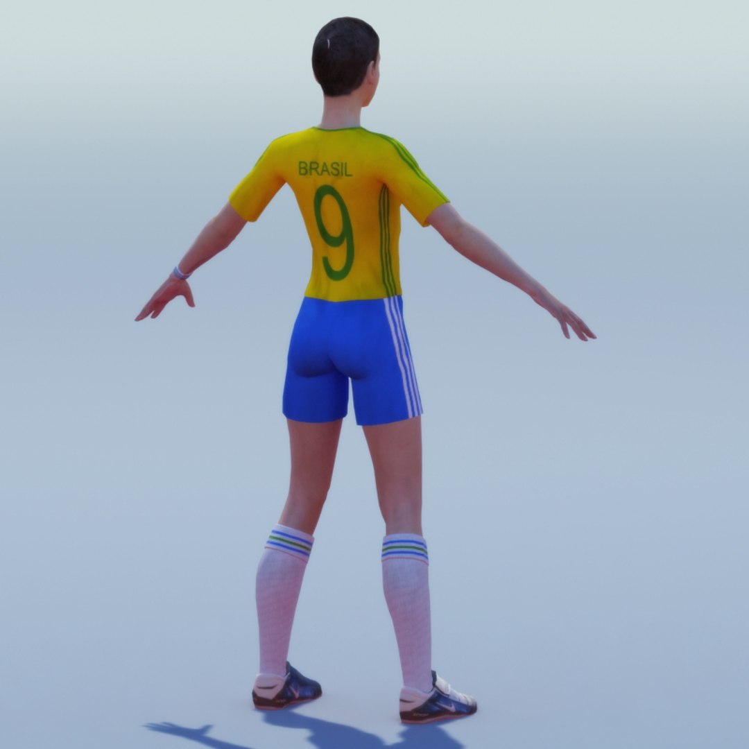 Female Soccer Player 3d Model
