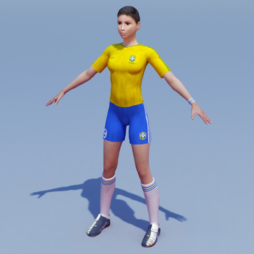 Female Soccer Player 3d Model