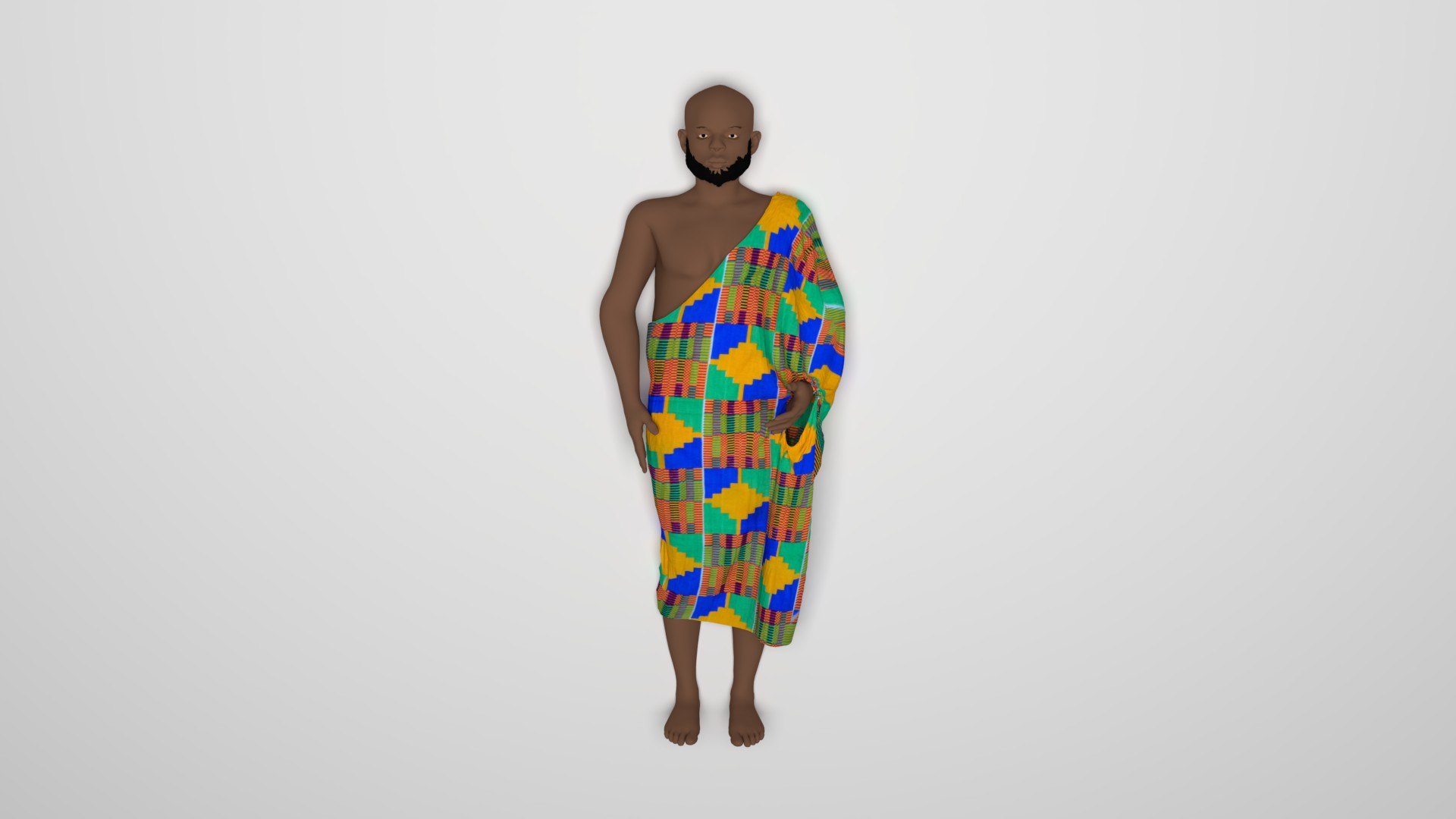 3d Kente Cloth Model Turbosquid 1419550