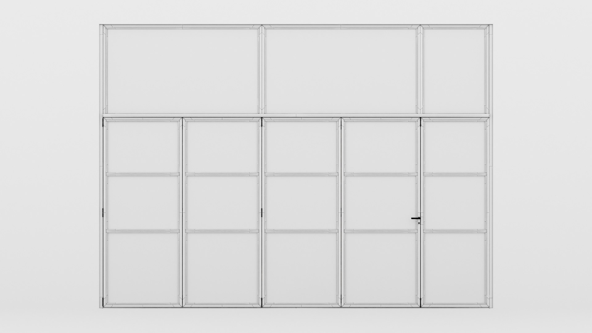 3D Aluminium Door 11 Model - TurboSquid 1835511