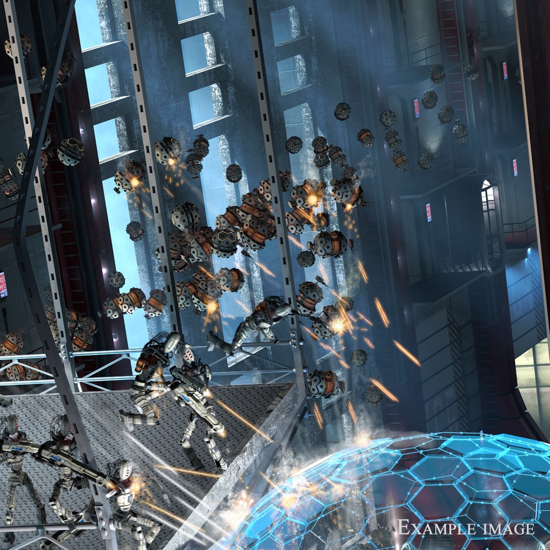 flying robot rig 3d model