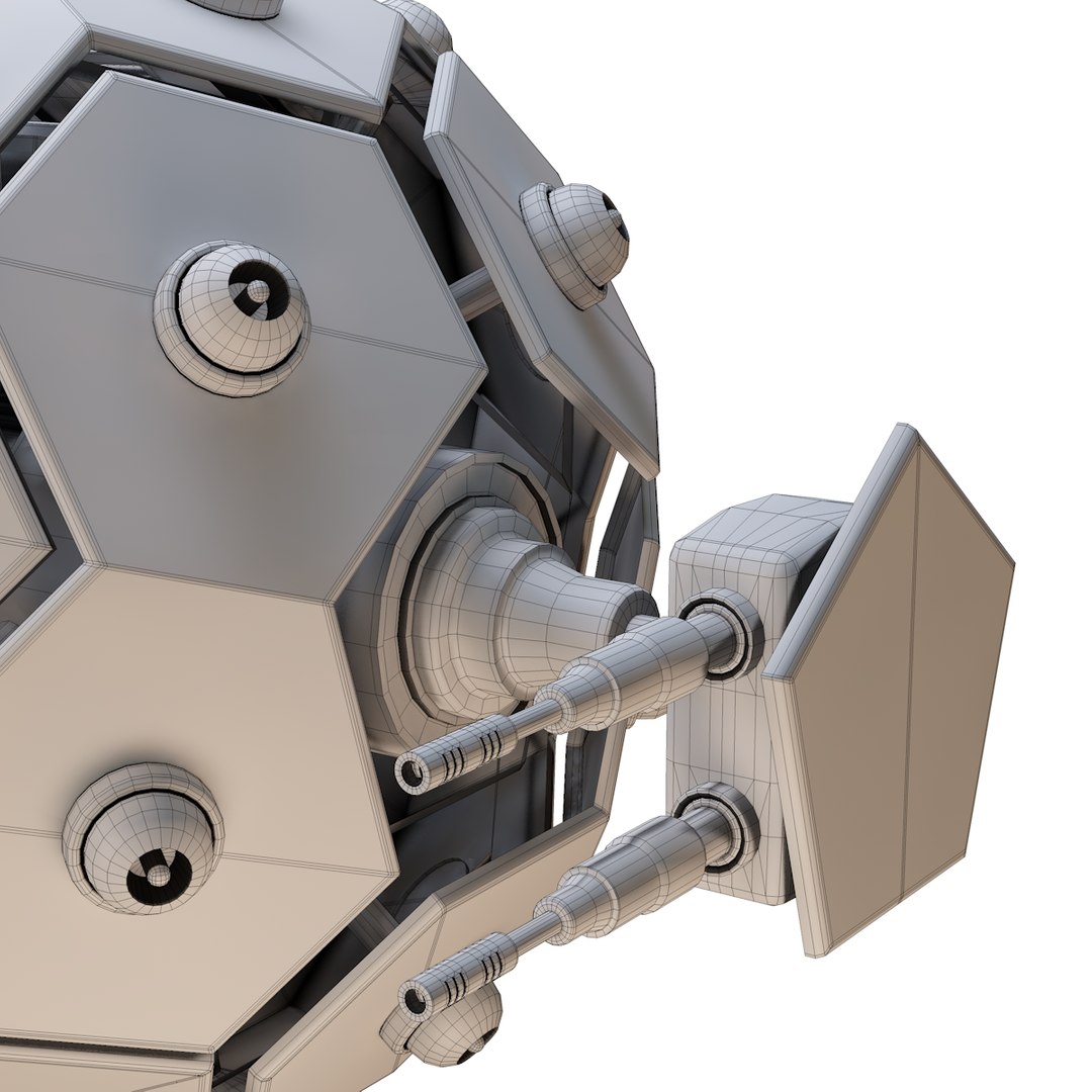 flying robot rig 3d model