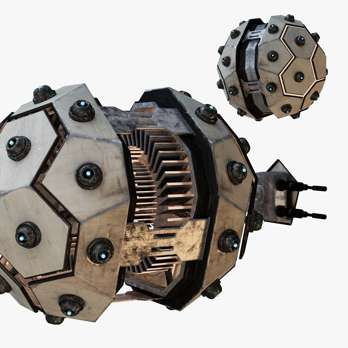 flying robot rig 3d model