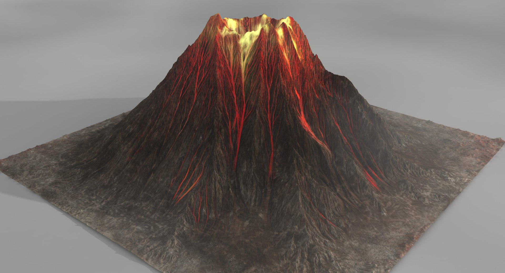 Volcano Mountain Landscape Max