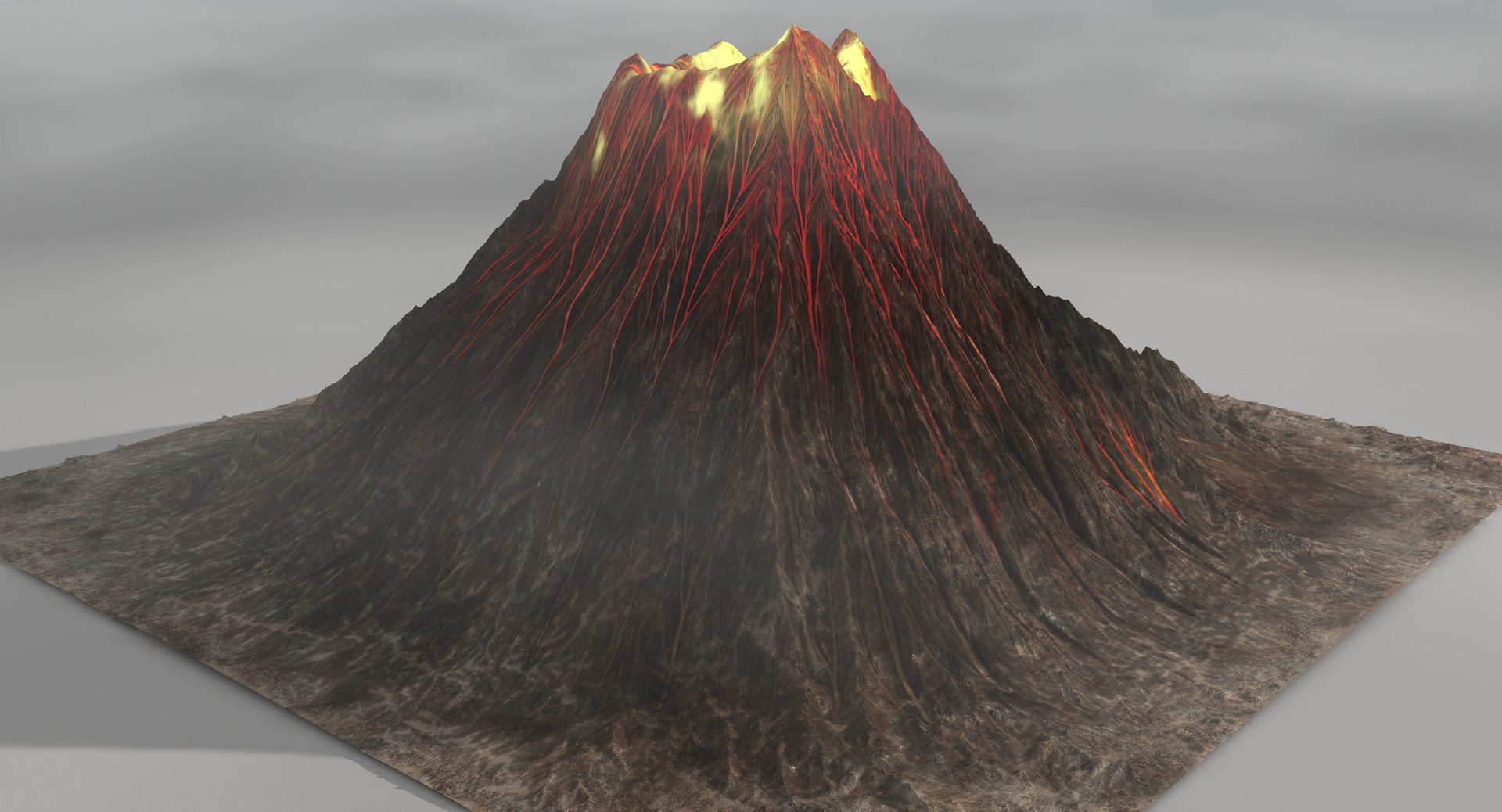 Volcano Mountain Landscape Max