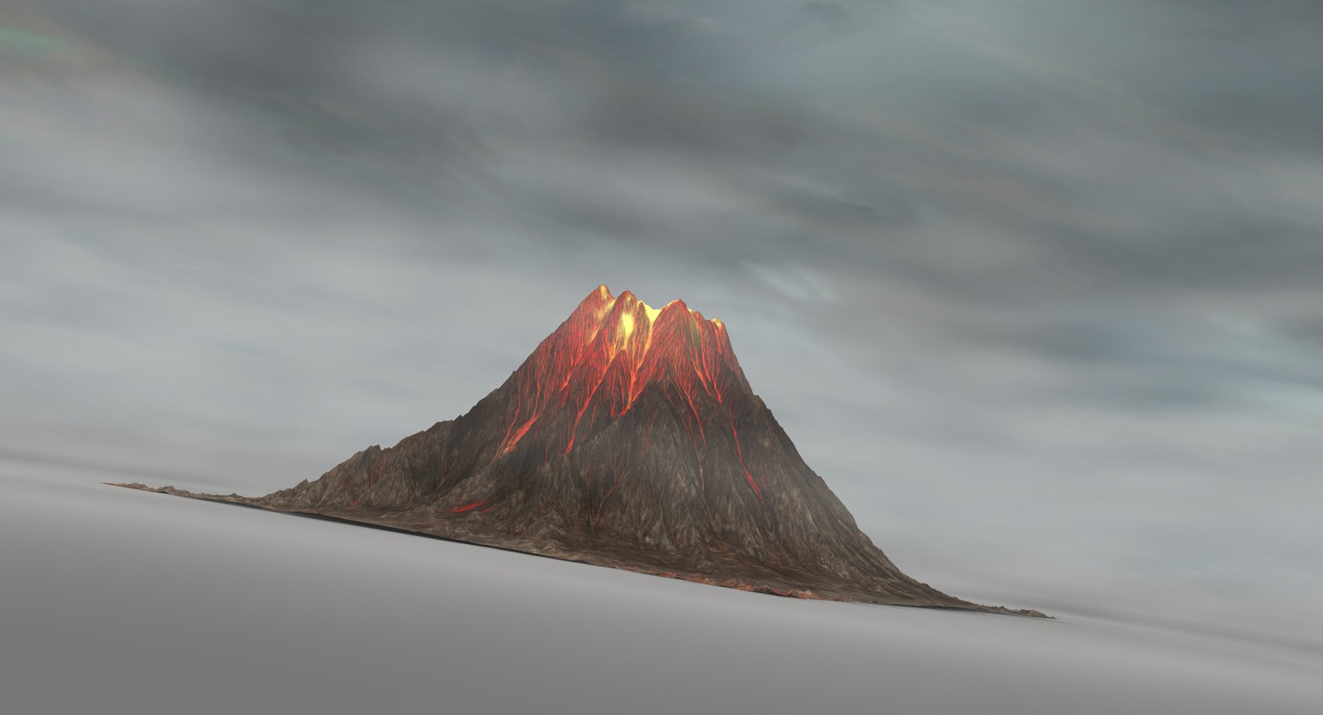 Volcano Mountain Landscape Max