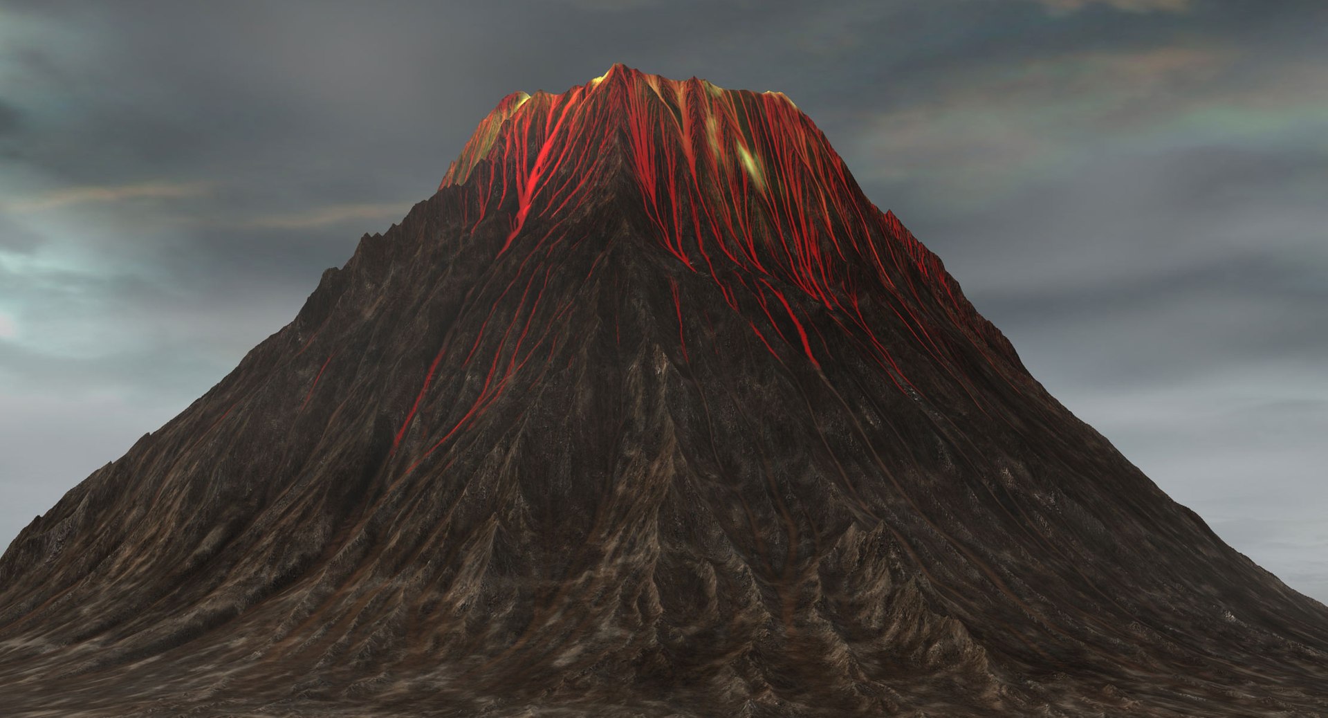 Volcano Mountain Landscape Max