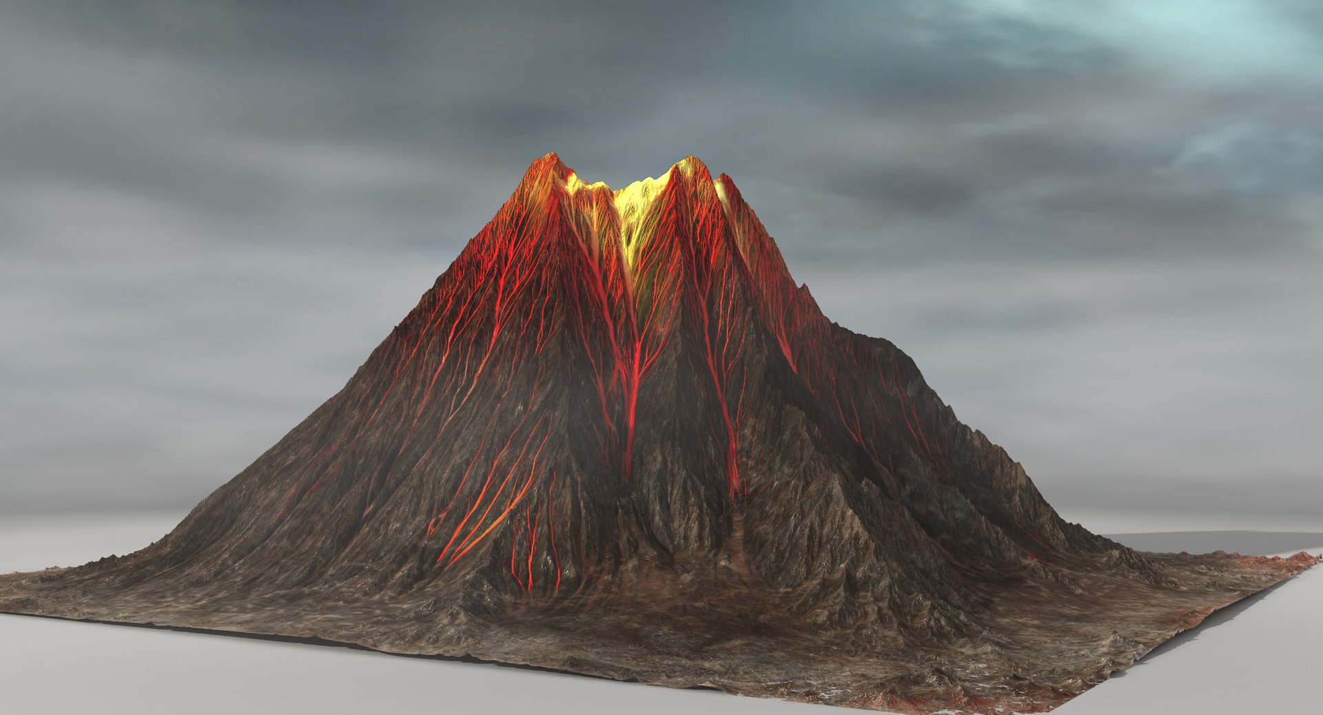 Volcano Mountain Landscape Max