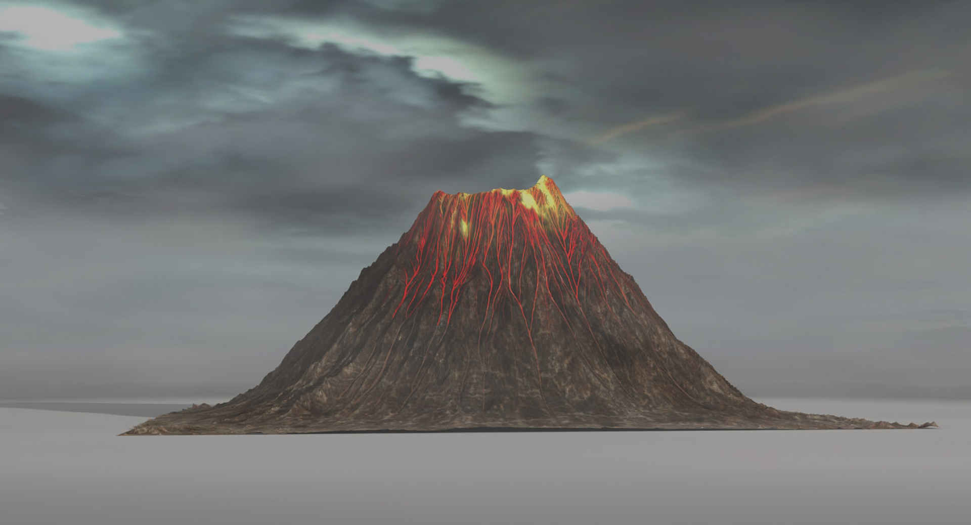 Volcano Mountain Landscape Max