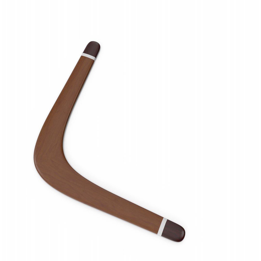 3D Model Boomerang Dark Wood - TurboSquid 2224580