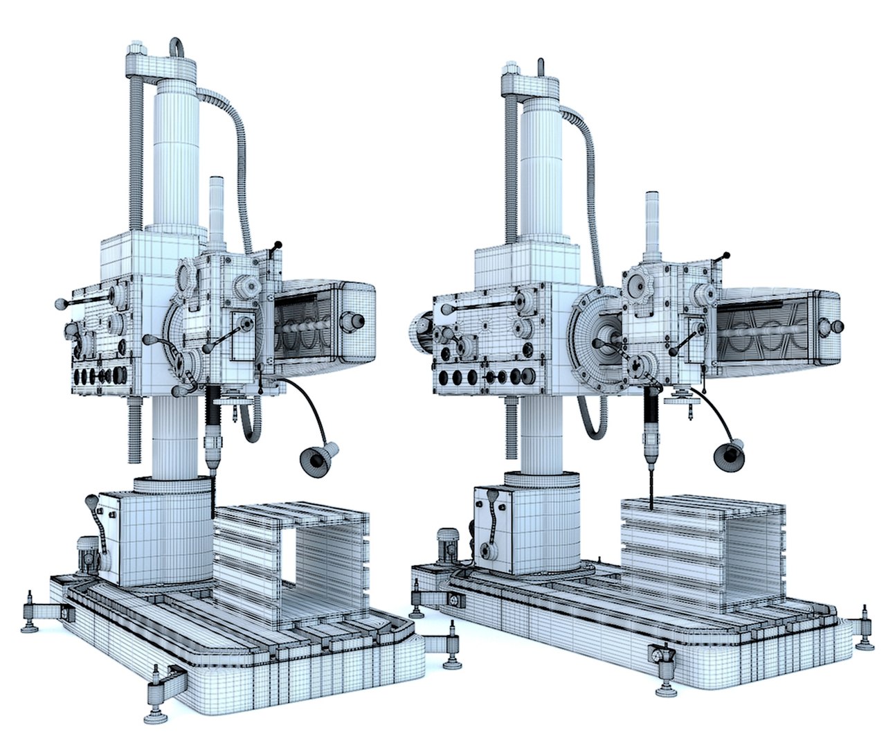 2K52 Radial Drilling Press - Industrial Machine Tool 3D - TurboSquid ...