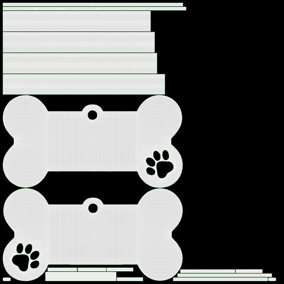 Collar Pet ID Tag Steel Brass 3D Model - TurboSquid 1876989