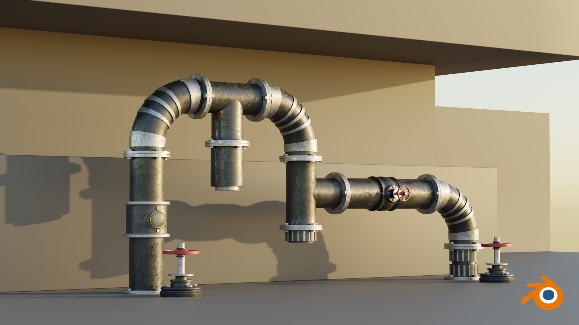 Industrial Pipes Grunge 3D Model - TurboSquid 1981381