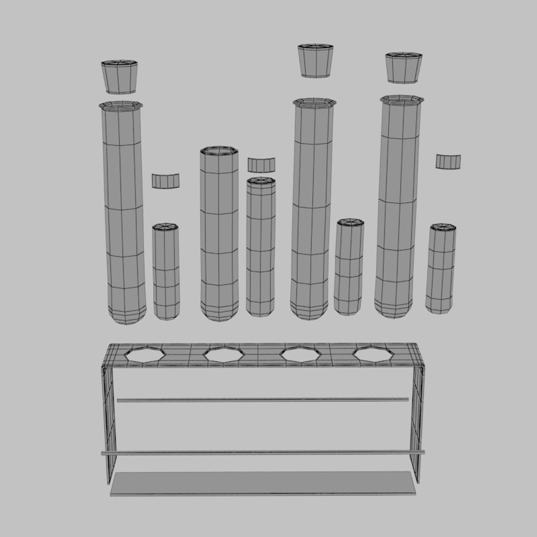Laboratory Test Tubes Stand 3D Model - TurboSquid 1332578
