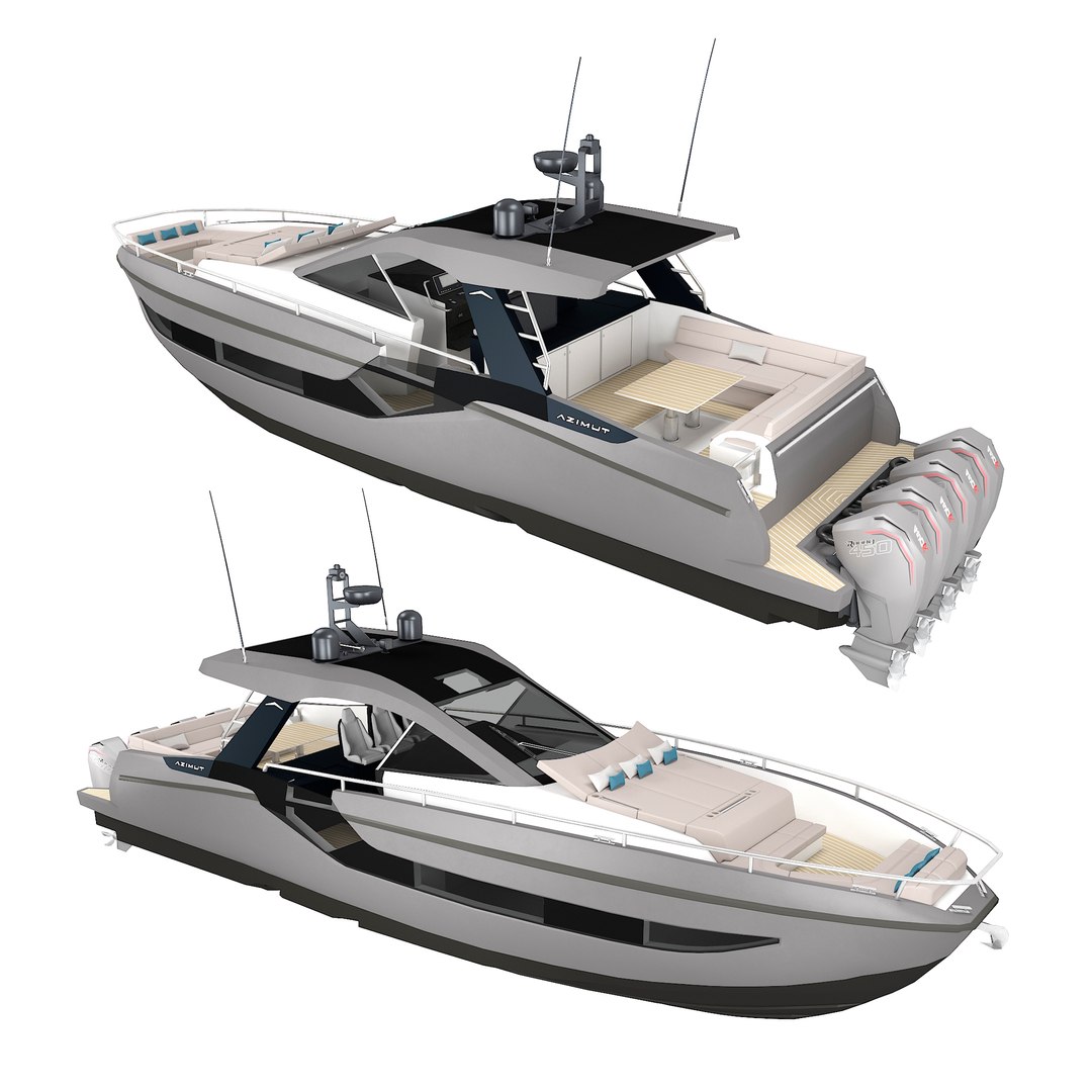 3D Motor Yacht Azimut Verve 47 - TurboSquid 2094201