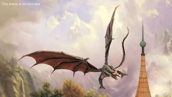 空飛ぶ神話のドラゴン3Dモデル - TurboSquid 2155421