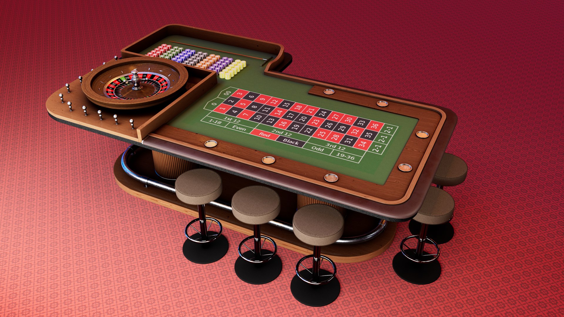 3D American Roulette 8k - TurboSquid 2236362
