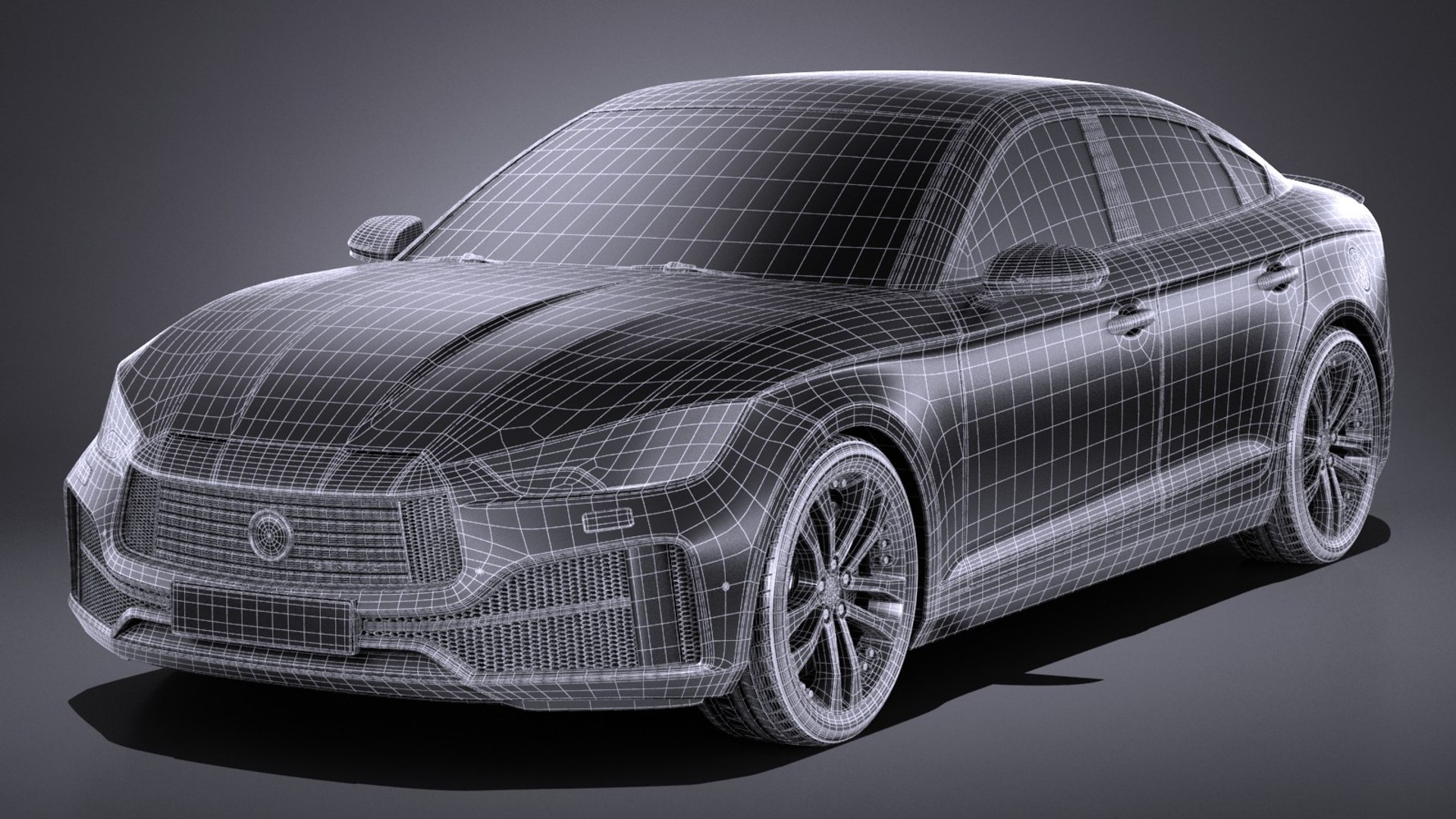 3d Model Generic Sedan 2017