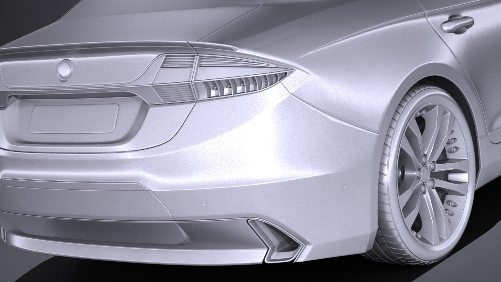 3d Model Generic Sedan 2017