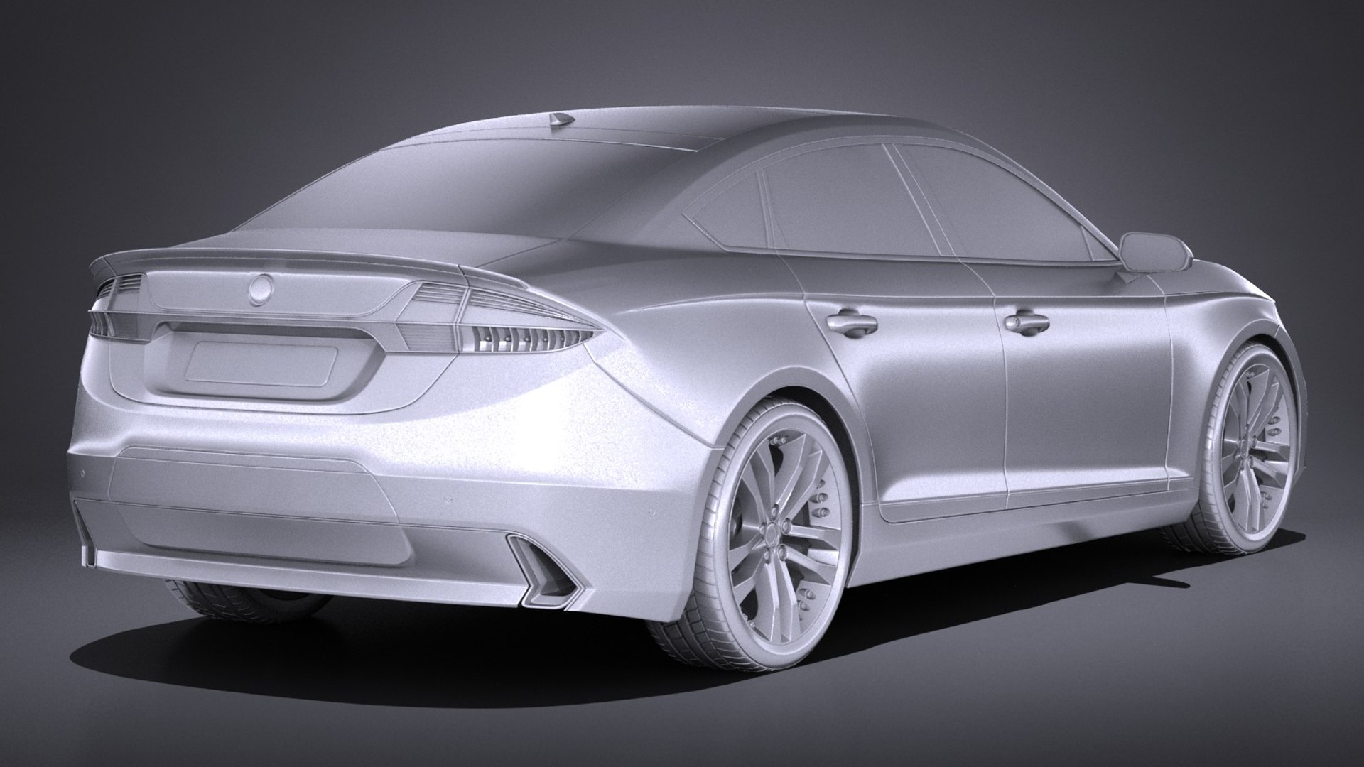 3d Model Generic Sedan 2017