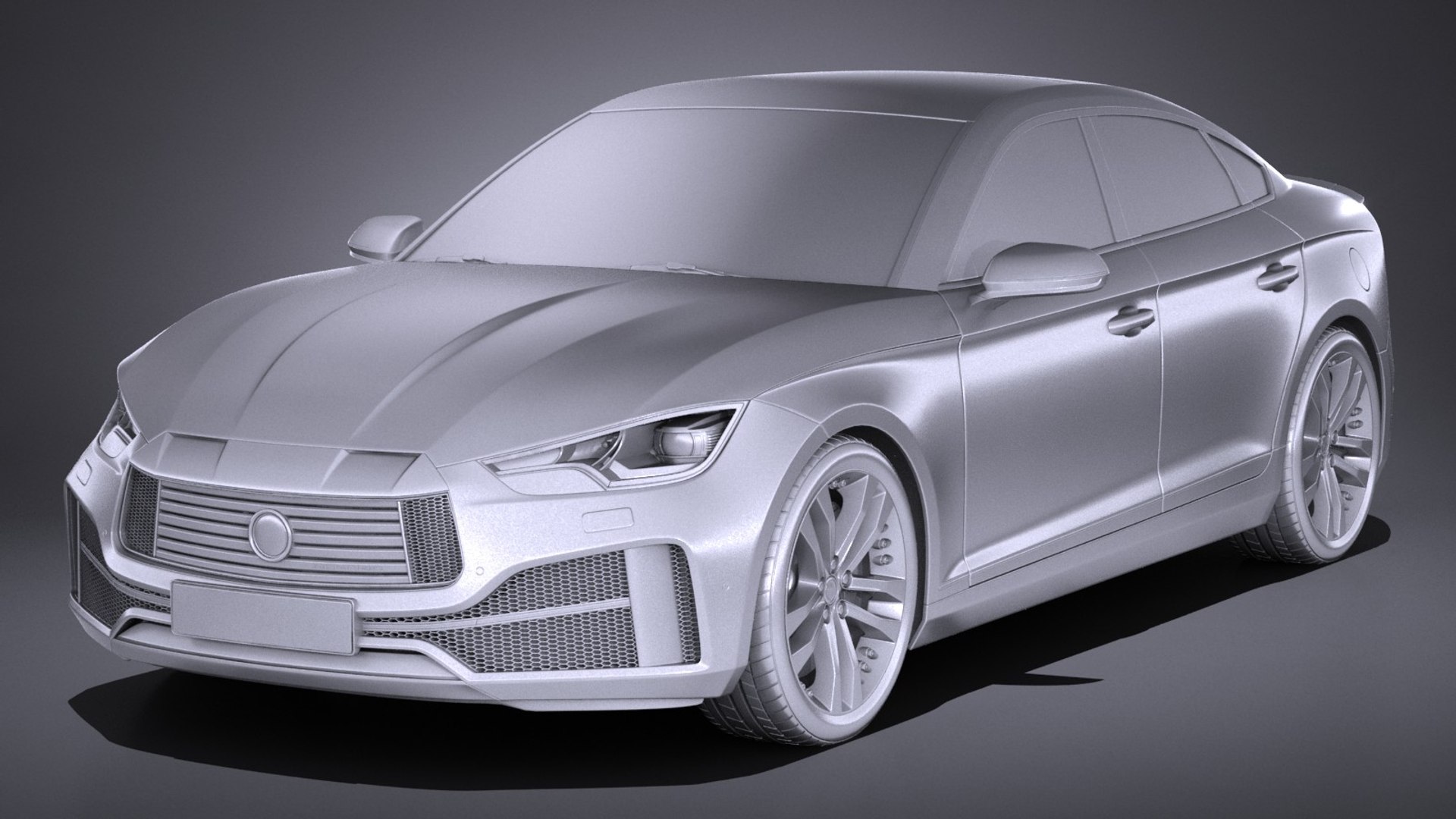 3d Model Generic Sedan 2017