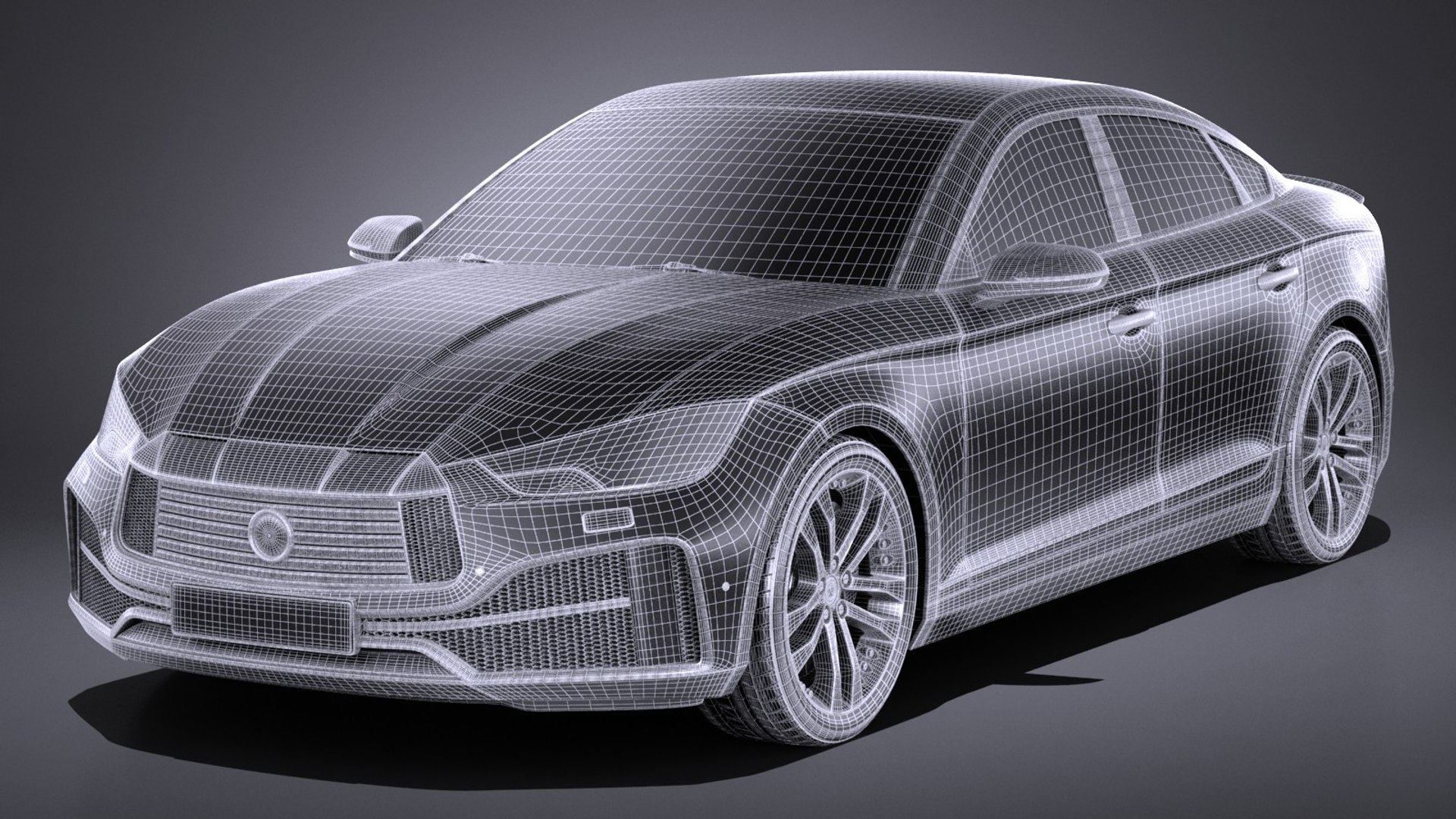 3d Model Generic Sedan 2017