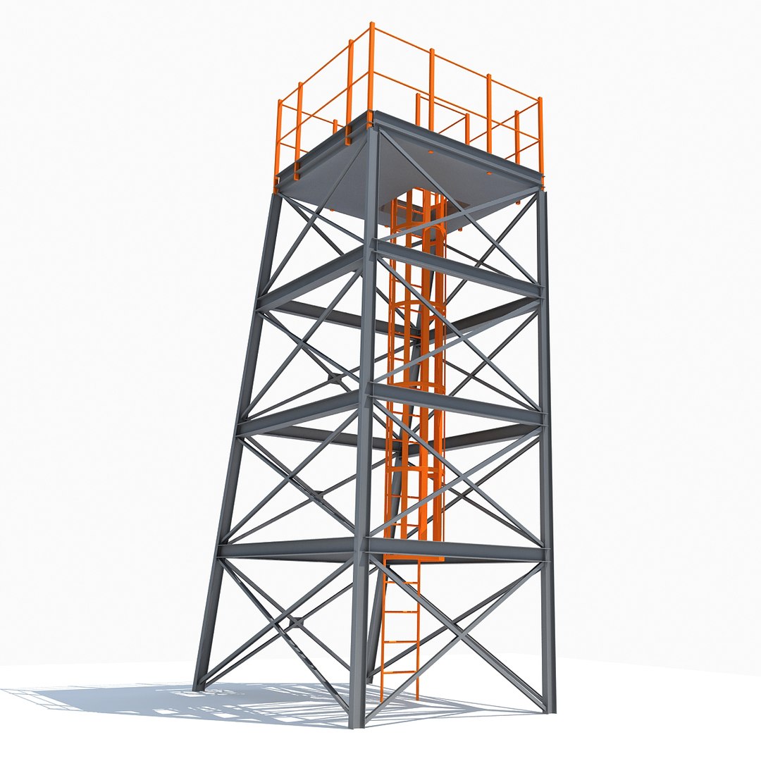 Industrial Tower 3d Model