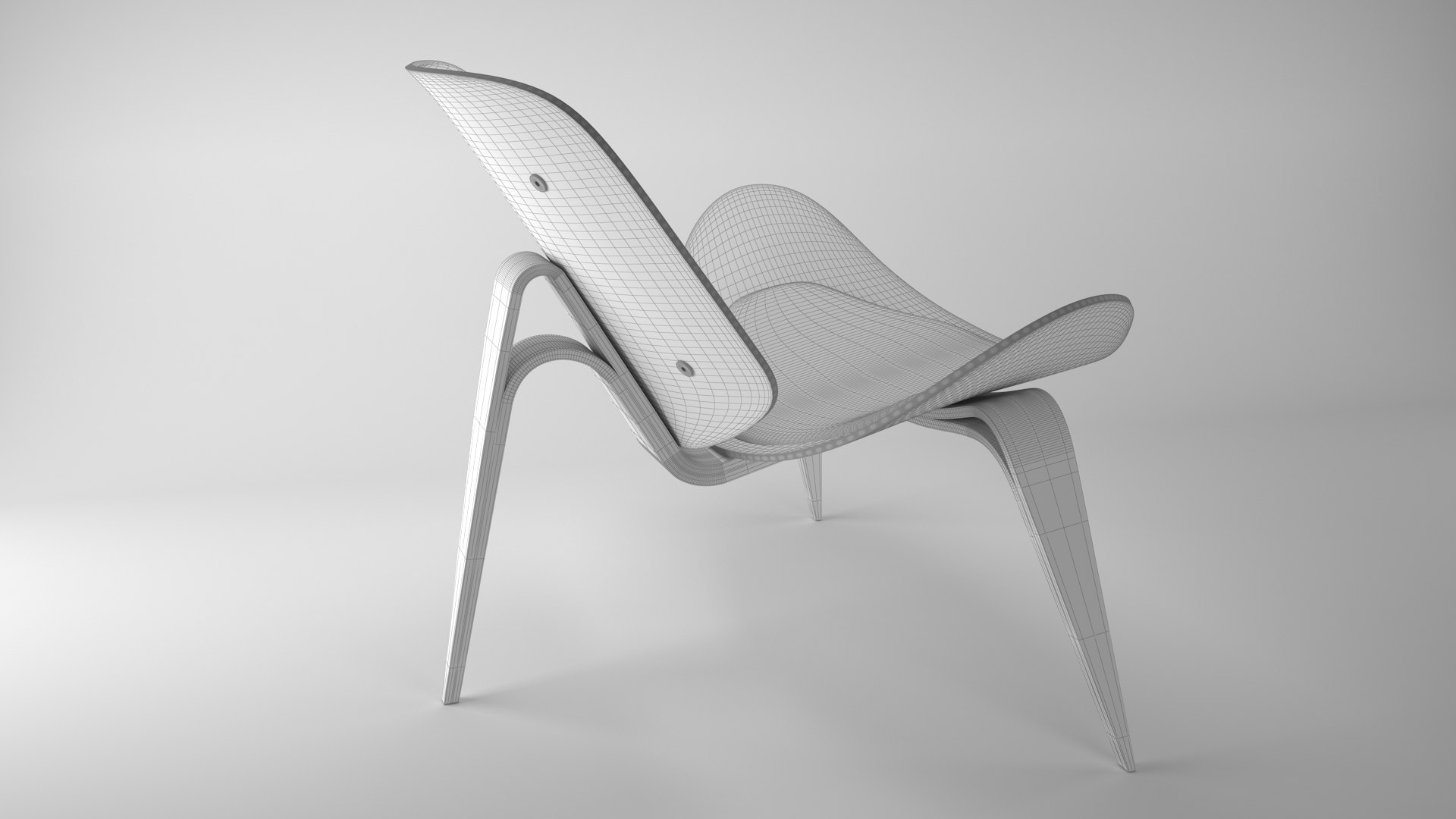 Shell Chair 3d Model