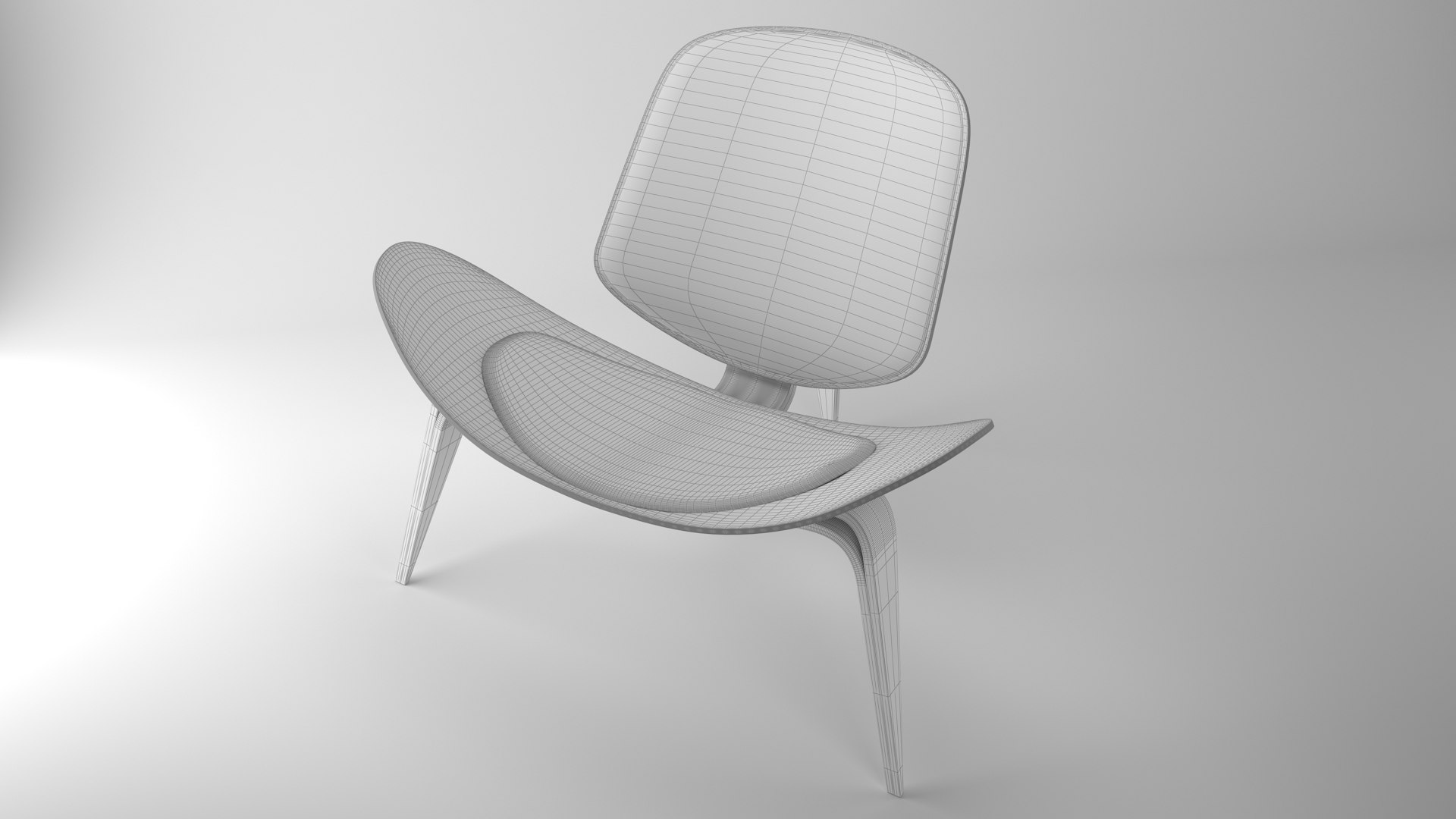 Shell Chair 3d Model
