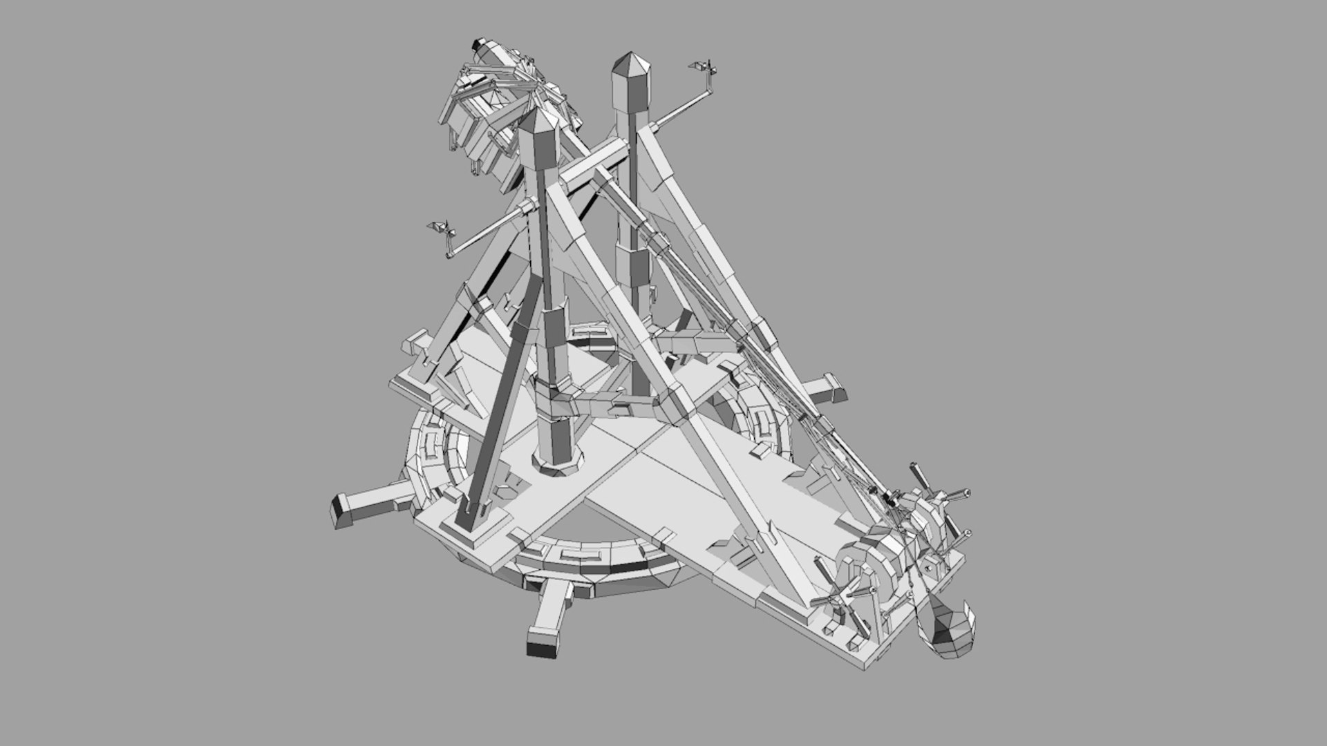 3d Medievil Trebuchet Model