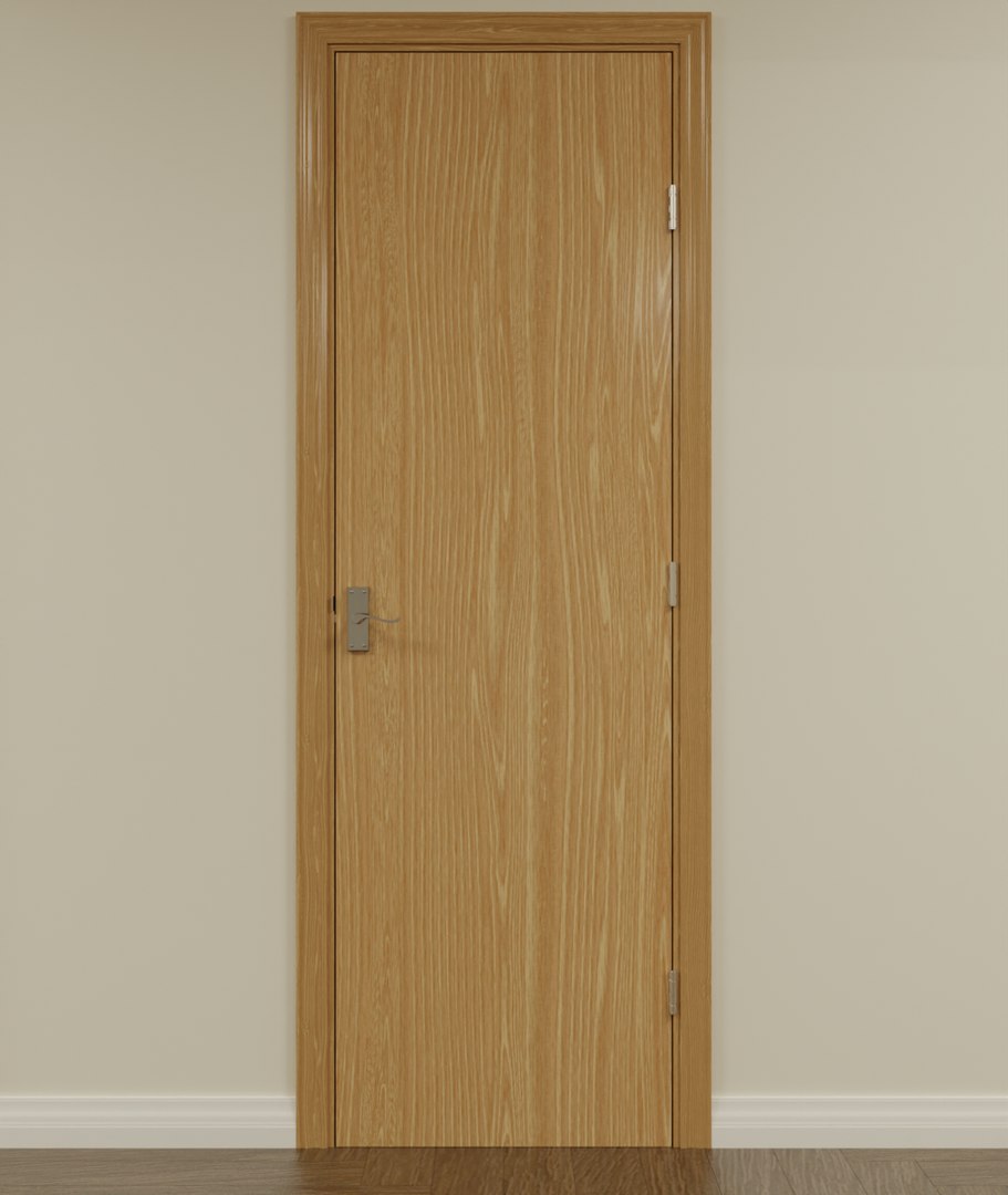 3D Flush Interior Door Set model - TurboSquid 2018415