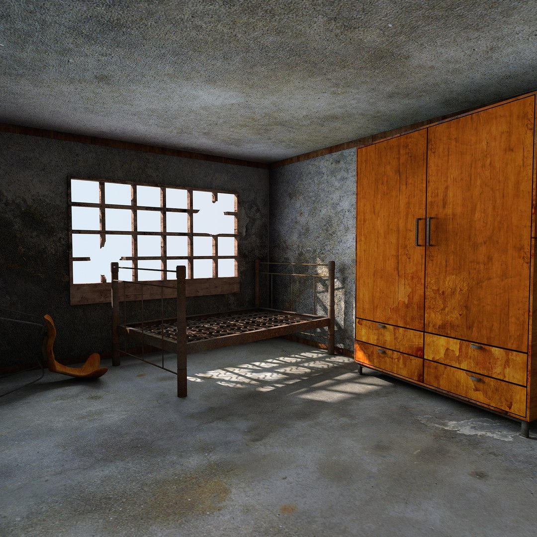3d abandoned room interior model