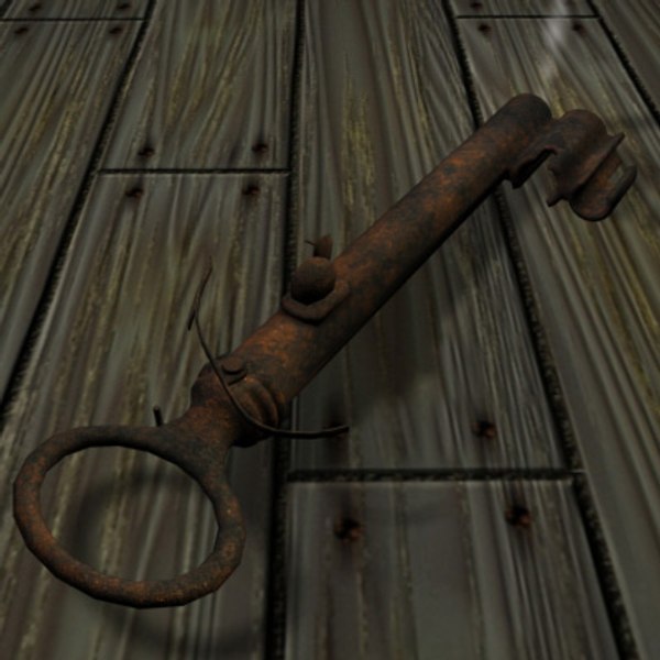 rusted keygun key gun 3d 3ds