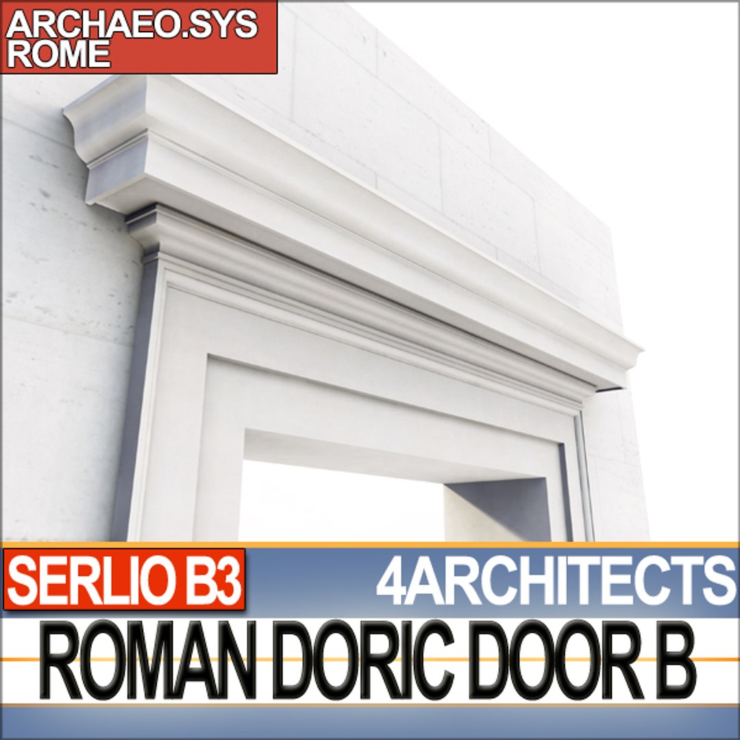 3d Model Roman Doric Door Stl